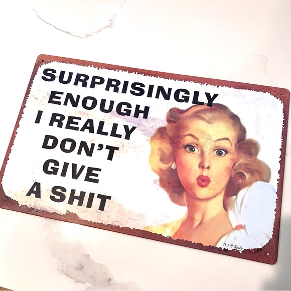 Wall Decor | Vintage Style Tin Wall Sign | Poshmark